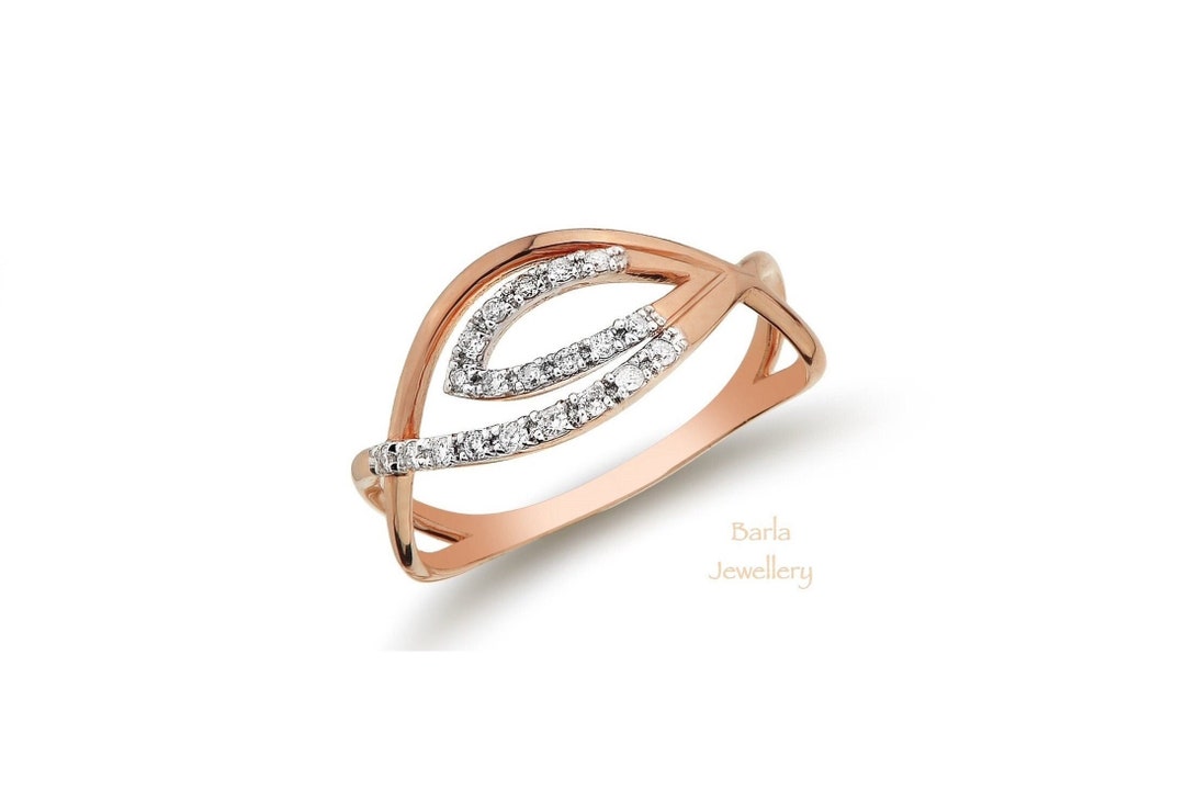 Diamond Ring, Interlock Ring, 14k Gold Diamond Ring, Rose Gold Wedding ...