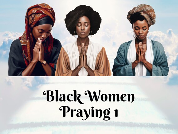Christian Women Praying Clip Art