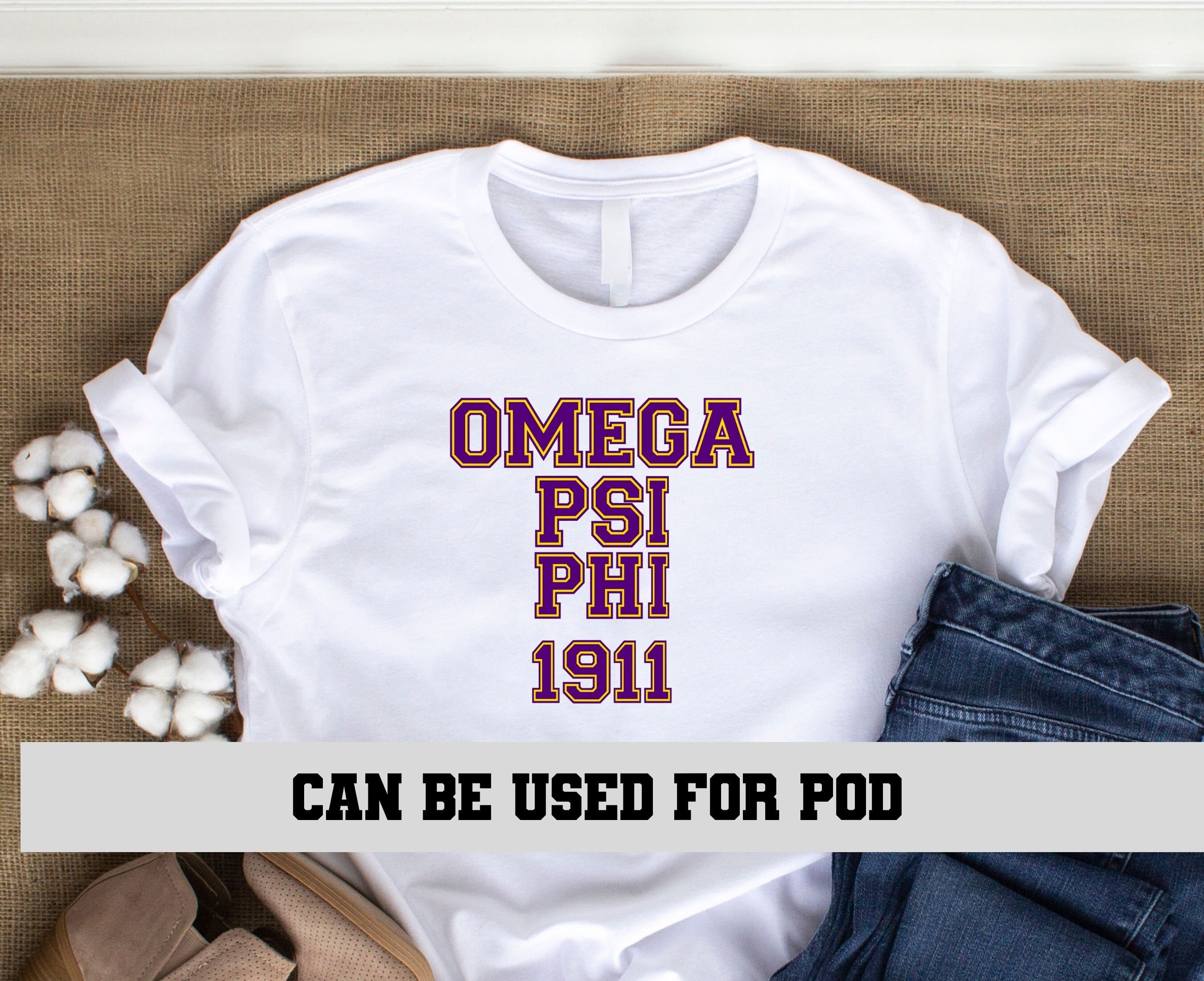 Omega Psi Phi 1911, Spelled Out Words SVG and PNG Two Versions, Purple ...