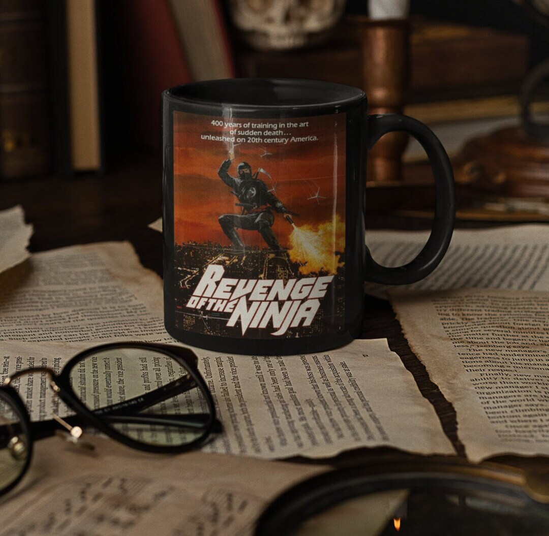 Revenge of the Ninja - Black Ceramic Coffee Mug, Sho Kosugi, Cult 80's ...