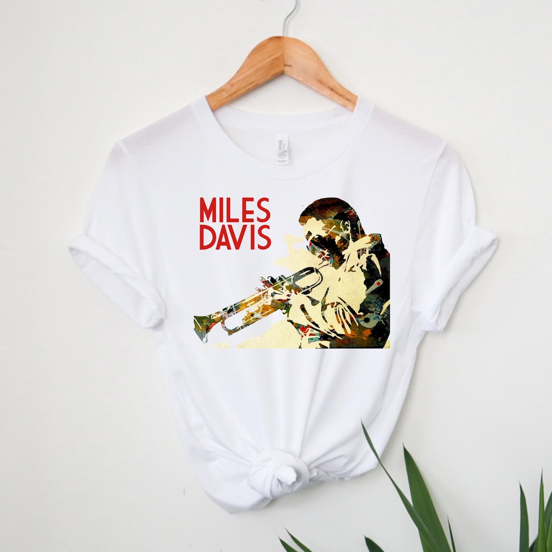 MILES DAVIS Shirt - Unisex Short Sleeve Tee, Graphic Tshirt, Jazz Icon ...