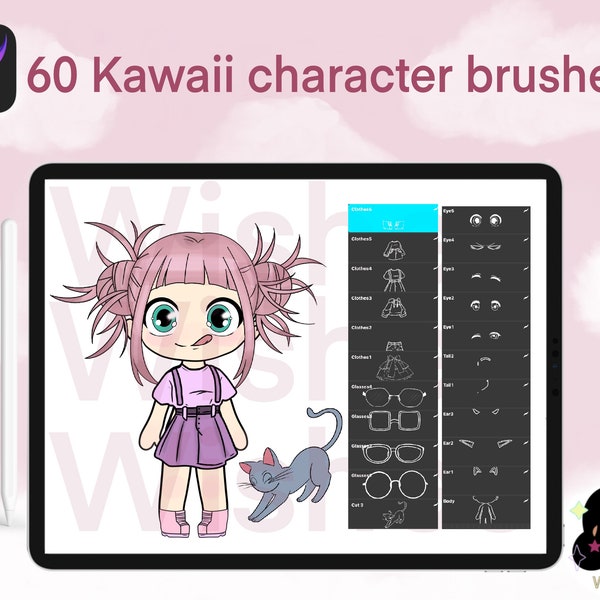 Procreate Chibi Stamps - Etsy