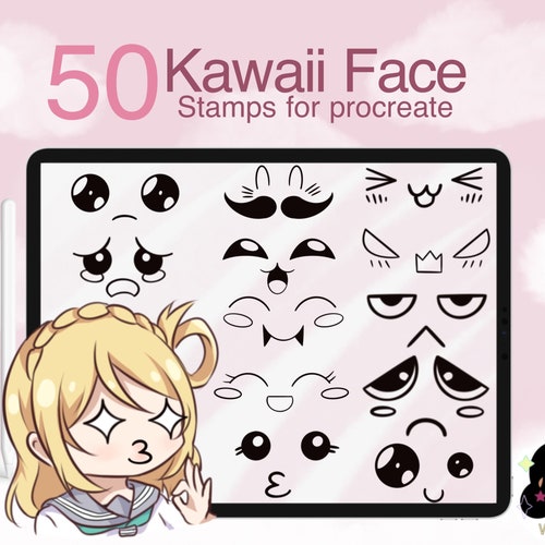 50 Anime Eyes Stamps for Procreate Cartoon Eyes Manga - Etsy