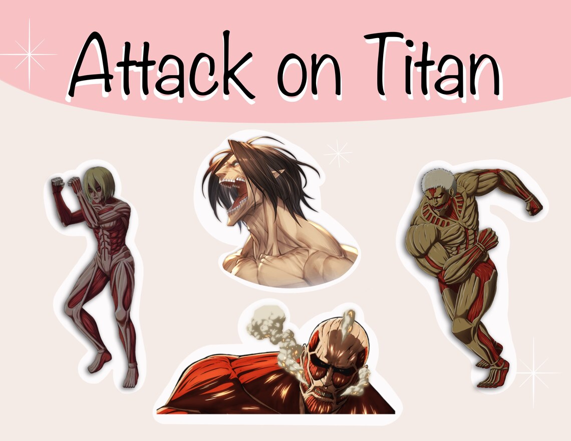 46 Attack on titan stickers png anime stickers. | Etsy España