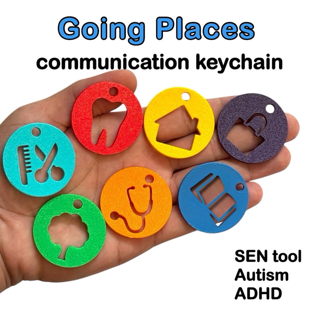 Going to Places Visual Keychain SEN Communication Tool for Autism, Non ...