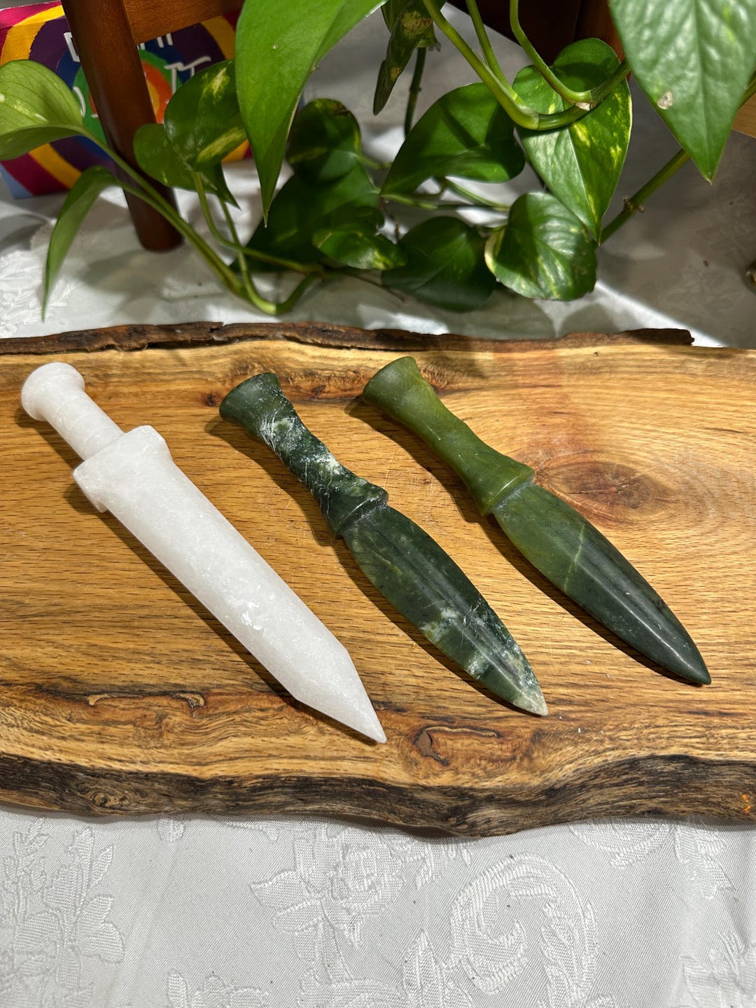 Nephrite Jade and White Jade Daggers Luck Abundance Good Health ...