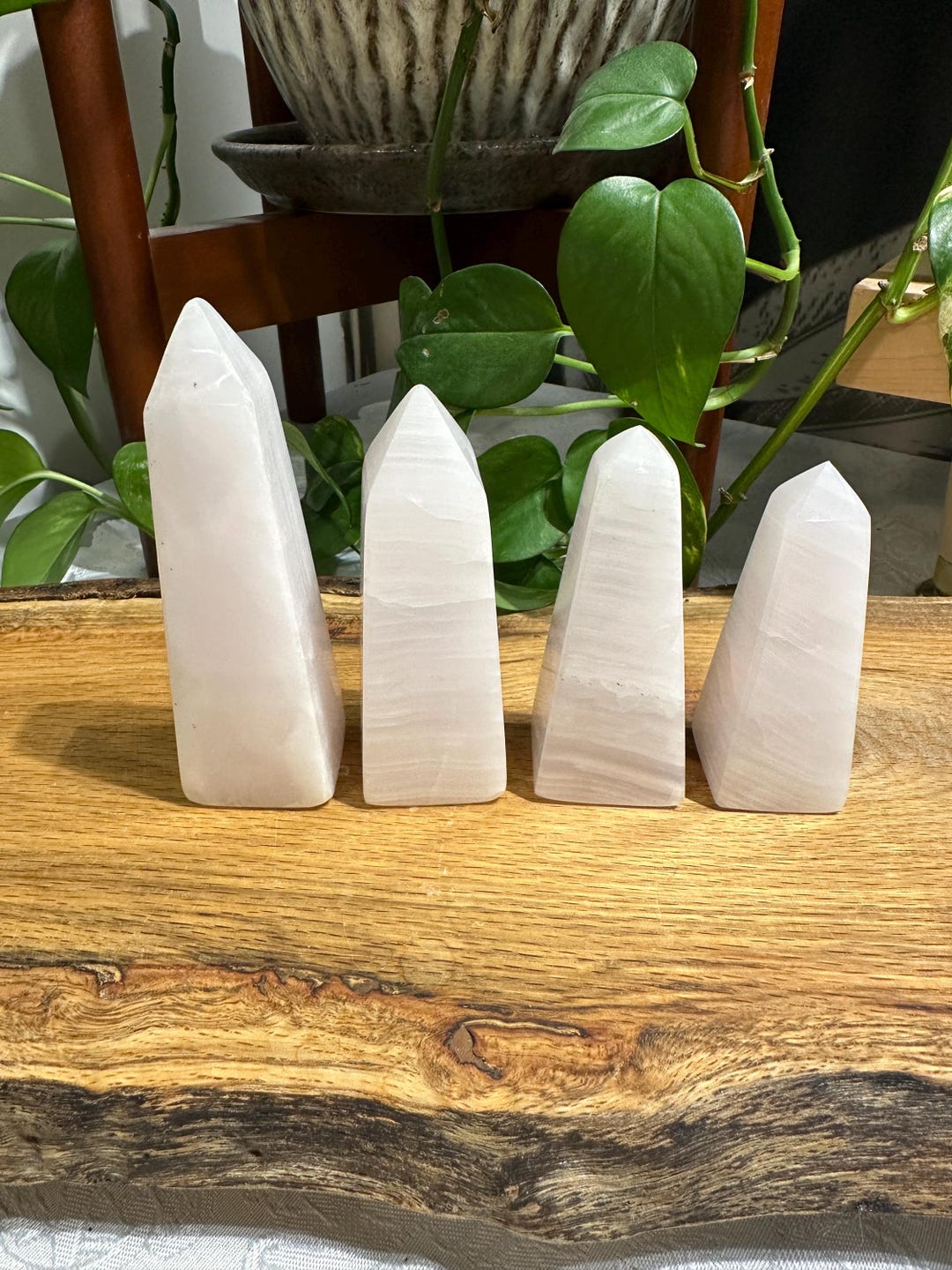 UV Reactive Pink Mangano Calcite Towers - Heart and Mind Connection ...
