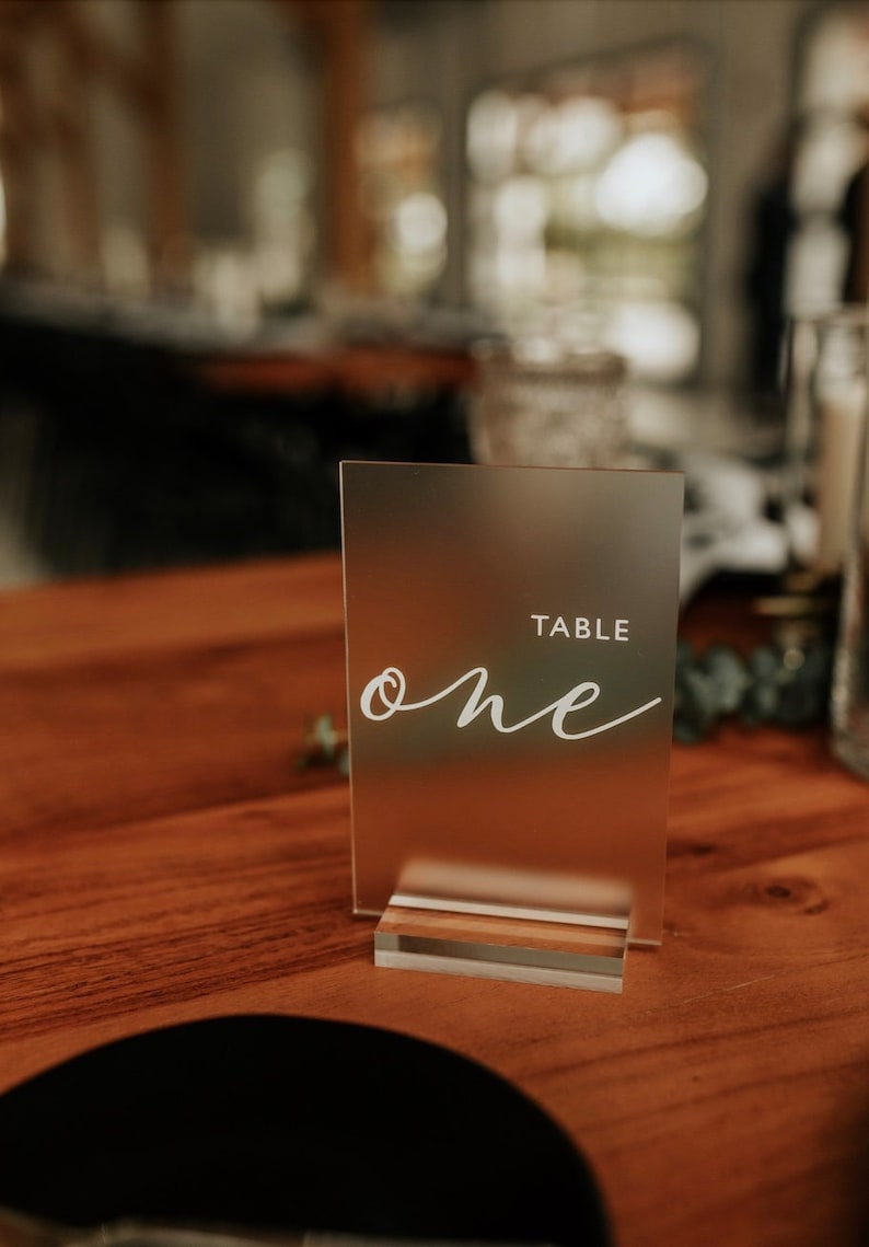 Custom Wedding Table Number Signs Acrylic Table Number - Etsy