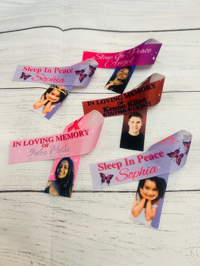 Memorial Ribbon Personalized Memorial Ribbons Awareness - Etsy