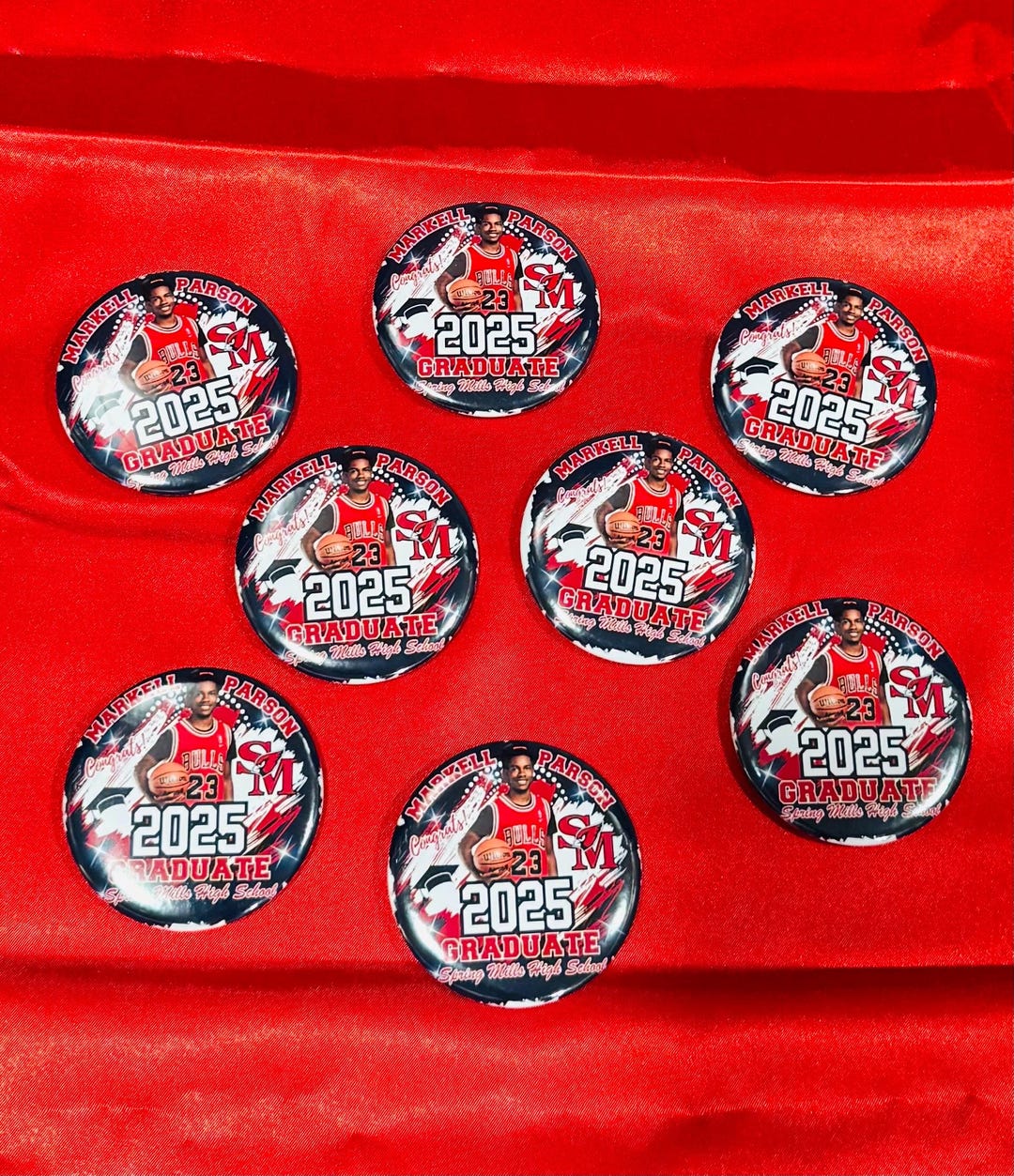 Graduation Buttons, 2025 Graduation, Graduation Fans, Custom Graduation ...