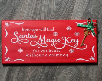 Santa Magic Key Sign Santa's Magic Key Sign Christmas Sign, Christmas ...