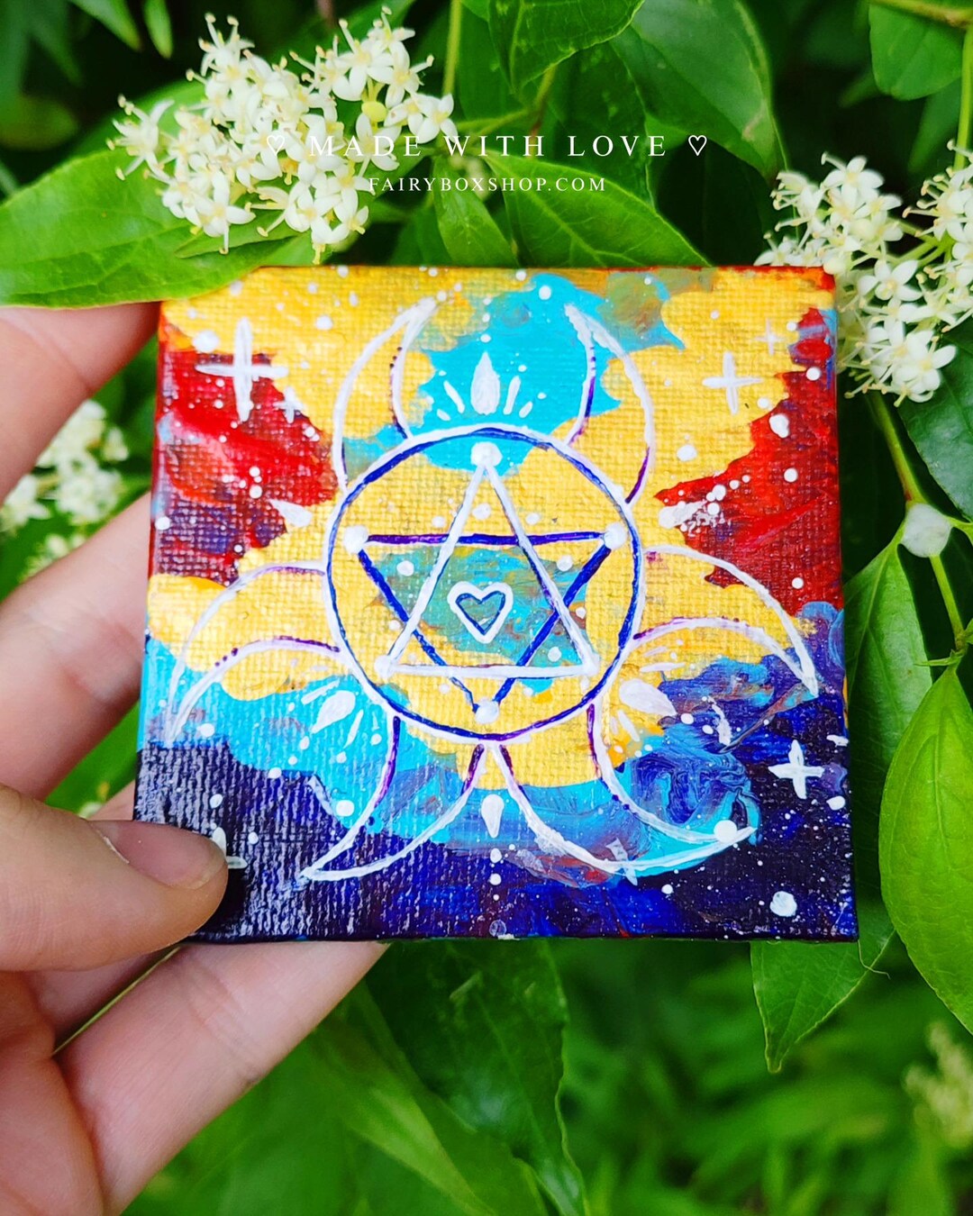 Triple Moon Goddess | Hand-painted Magnet - Etsy