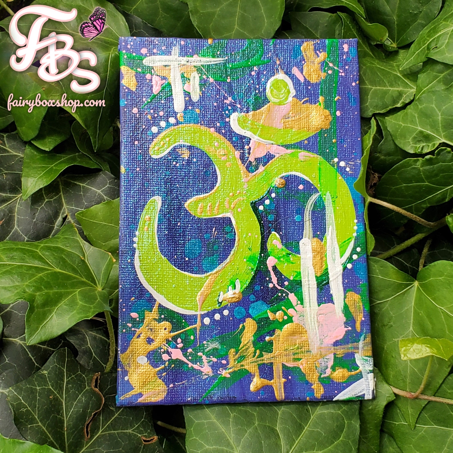 Abstract Om Acrylic Painting | Etsy