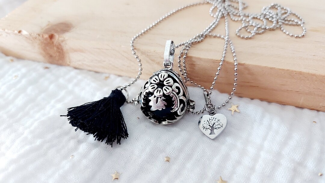 Silver and Black Pregnancy Bola Tree of Life - Etsy
