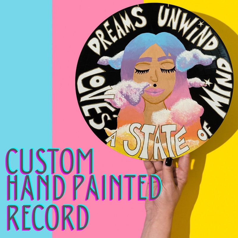 Painted Record - Etsy