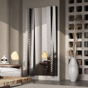 Unique Designer Full Length Floor Mirror, Modern Aesthetic Statement ...