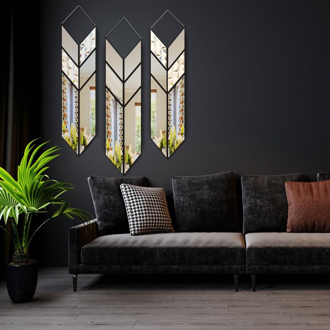 Mirror Wall, Set Arrow Mirrors, Large Gold Mirror, Aesthetic Mirror ...