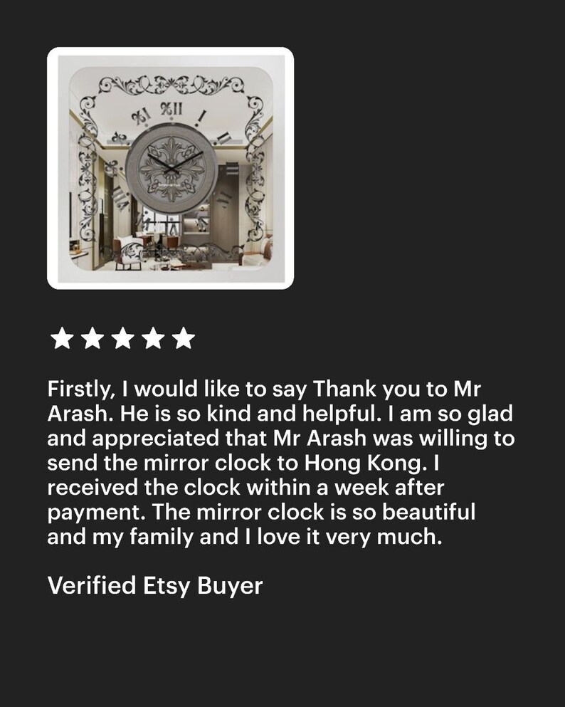 Mirror Wall Clocks Square Clock Roman Numerals Clock Living - Etsy