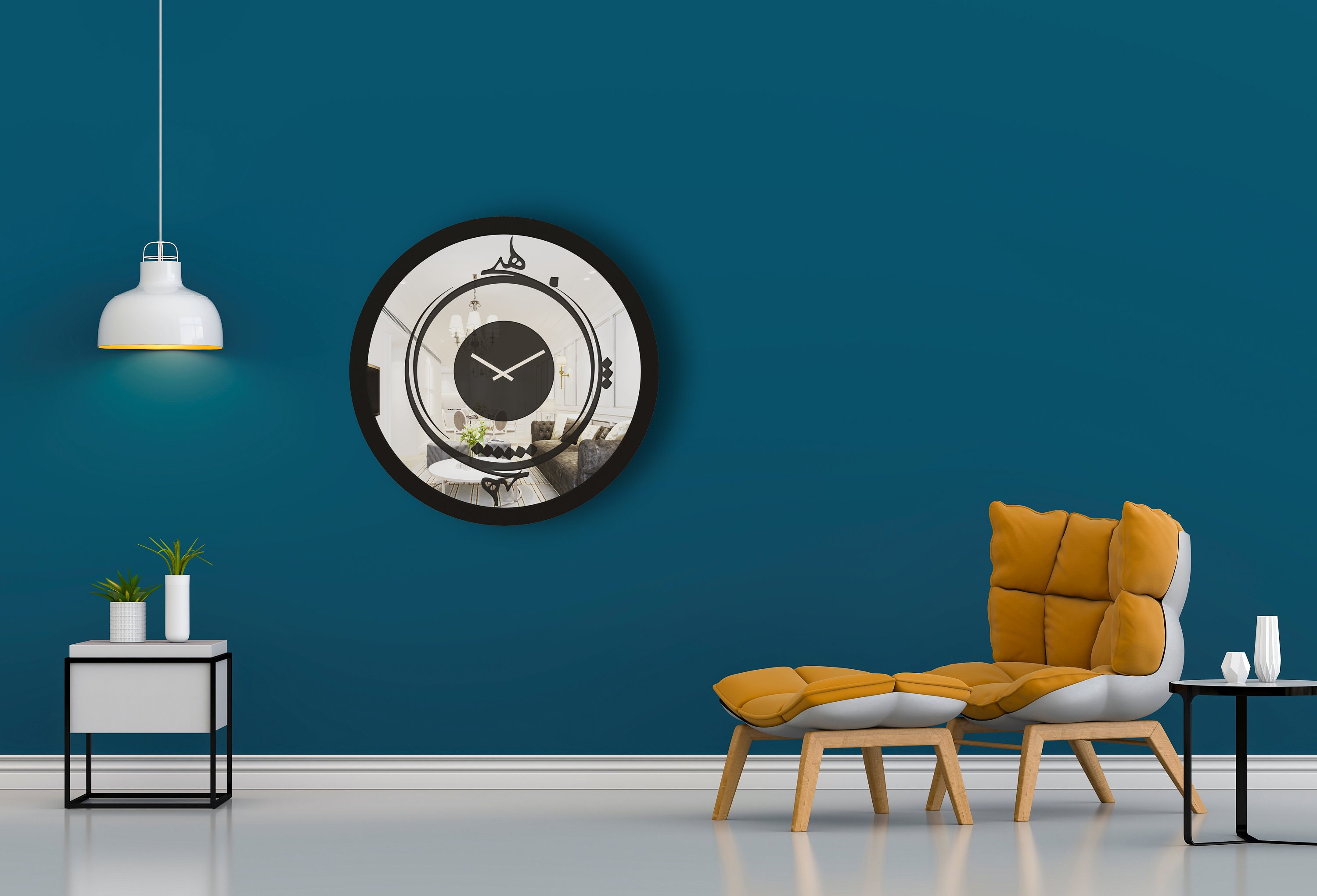 Black Grey Wall Clocks, Islamic Arabic Clocks, Calligraphy Clock ...