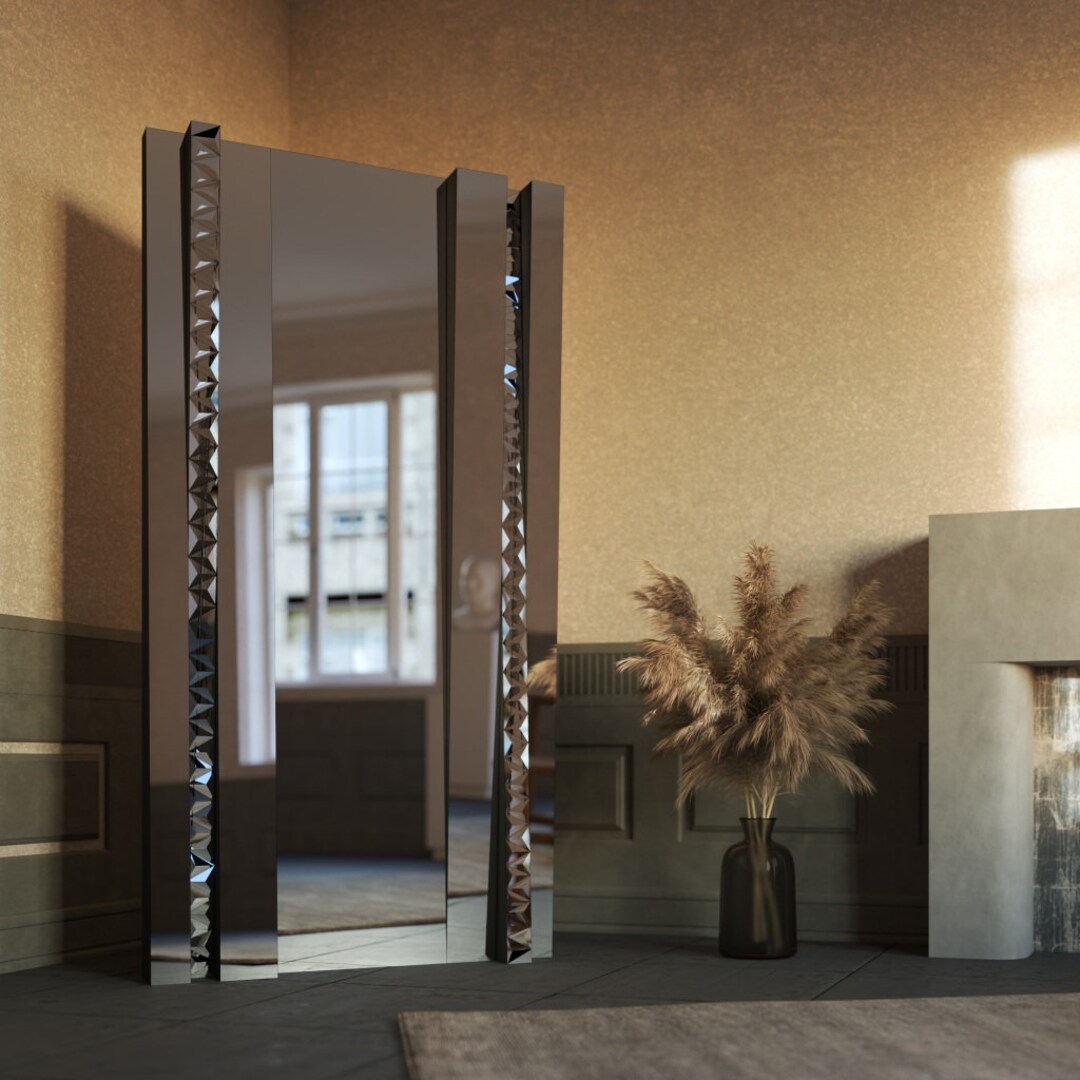 Unique Designer Full Length Floor Mirror, Modern Aesthetic Statement ...