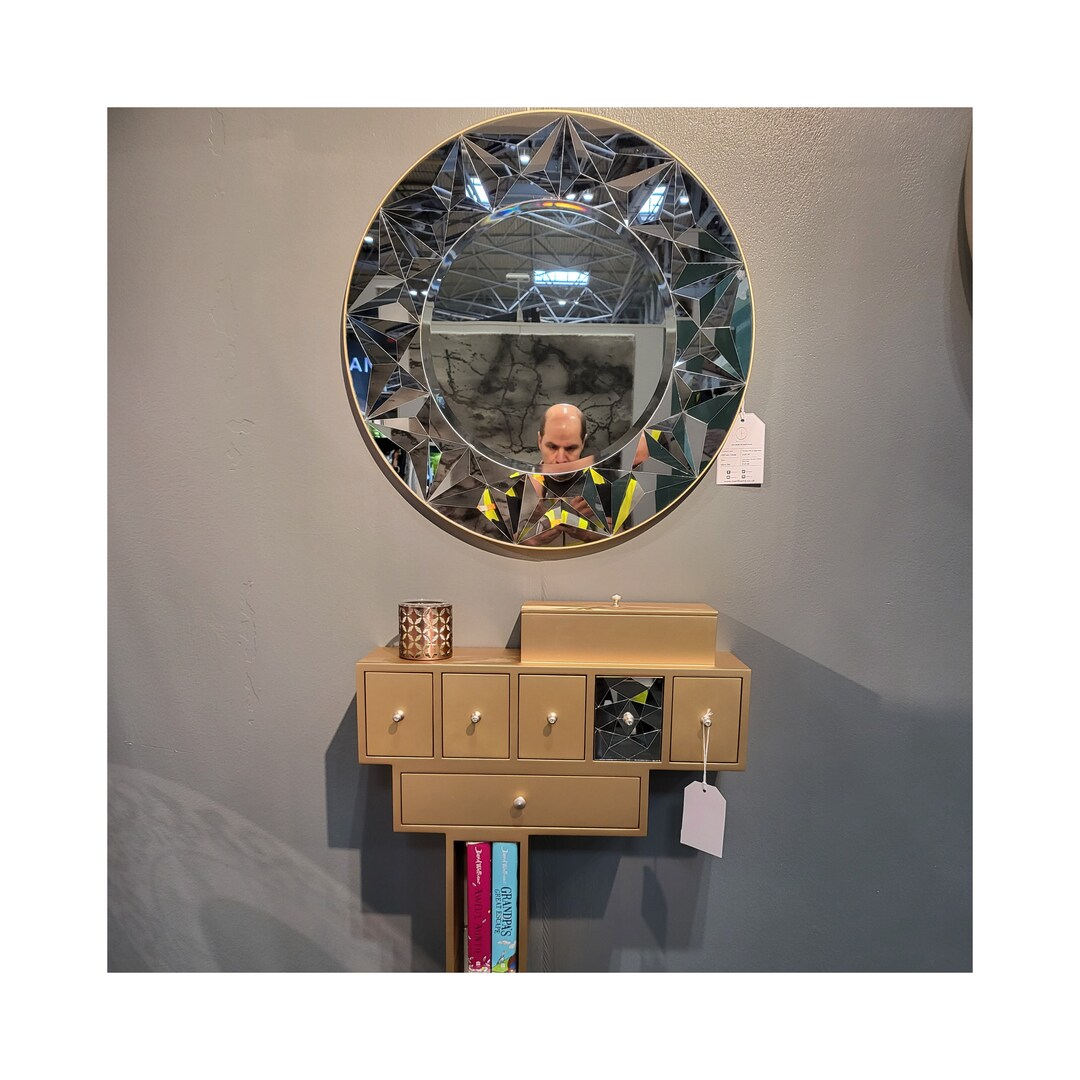 Console Table Wall Decorative Mirror for Hallway Living Room Furniture ...