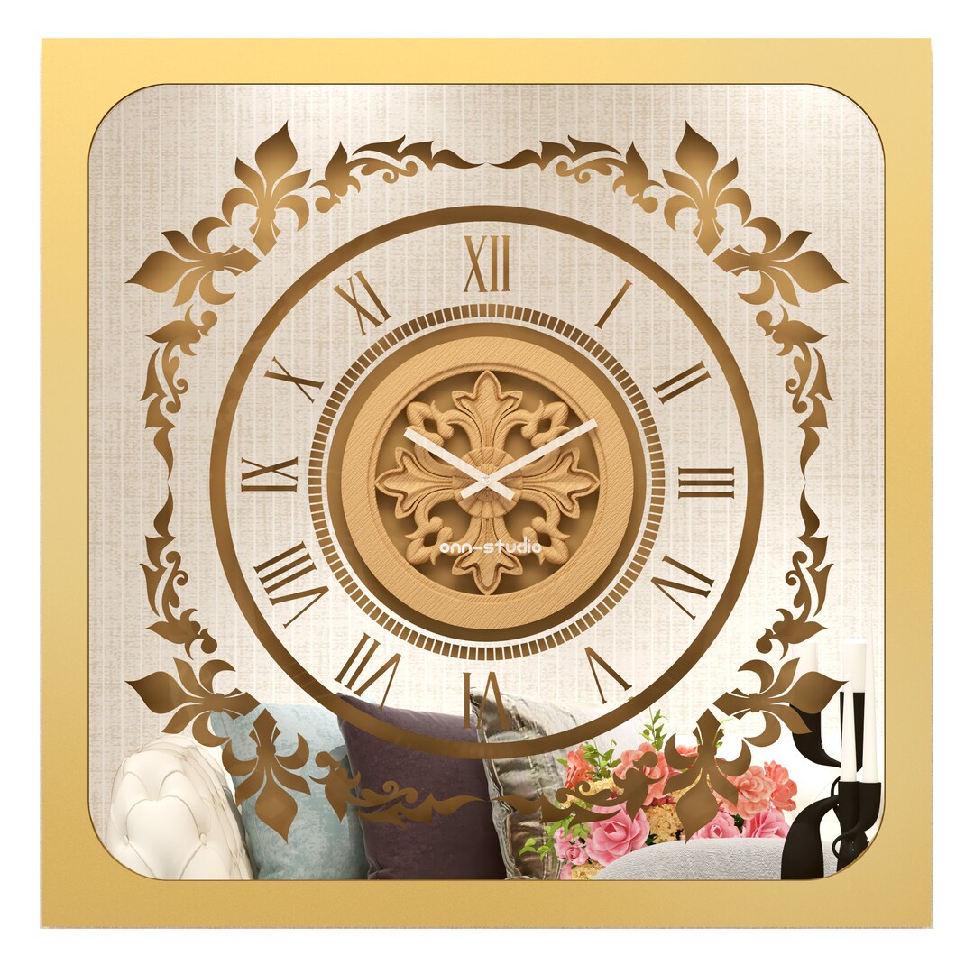 Unique Large Mirrored Clock, Aesthetic Design for Housewarming Gift ...
