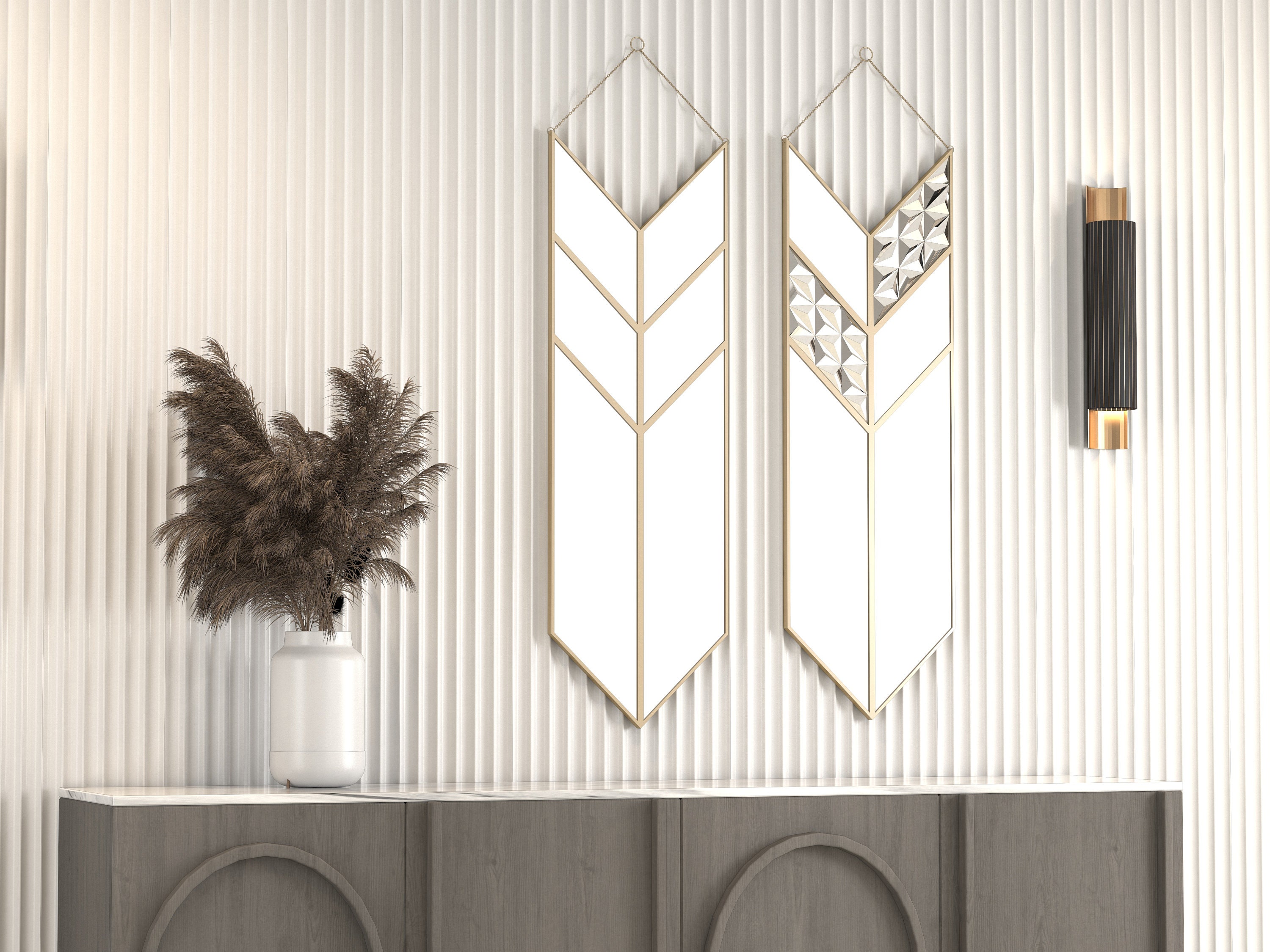 Stylish Minimal Arrow Shape Mirror, Wall Art Decor for Modern Home ...