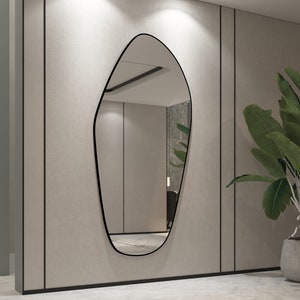 ASYMMETRICAL VANITY MIRROR, Irregular Mirror, Entryway Mirror, Gold ...