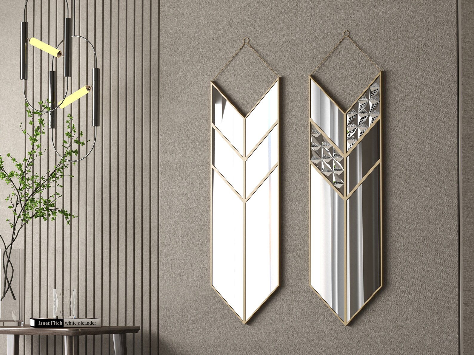 Stylish Minimal Arrow Shape Mirror, Wall Art Decor for Modern Home ...