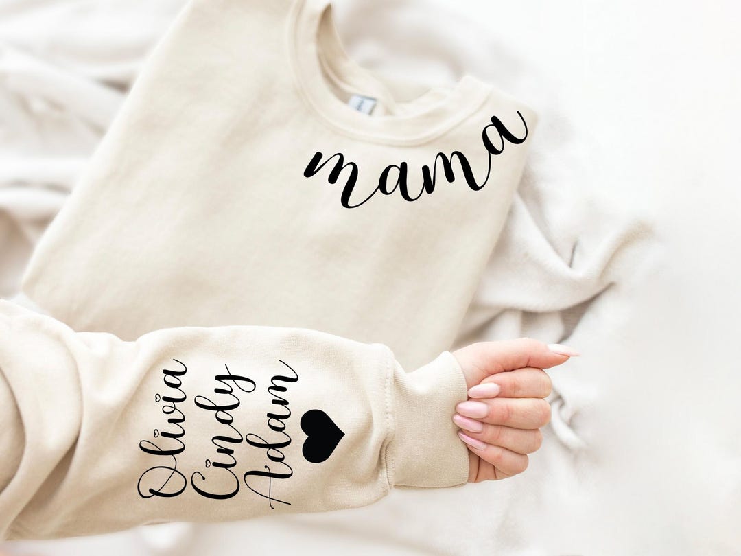 Custom Mama Est Sweatshirt, Personalized Mom Gift - Etsy