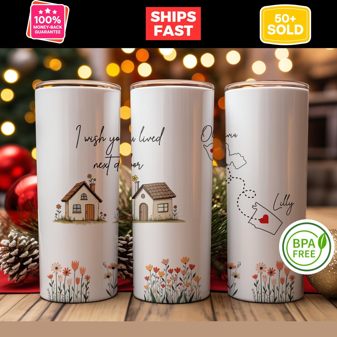 Custom Long Distance Friendship Tumbler Personalized Tumblers ...