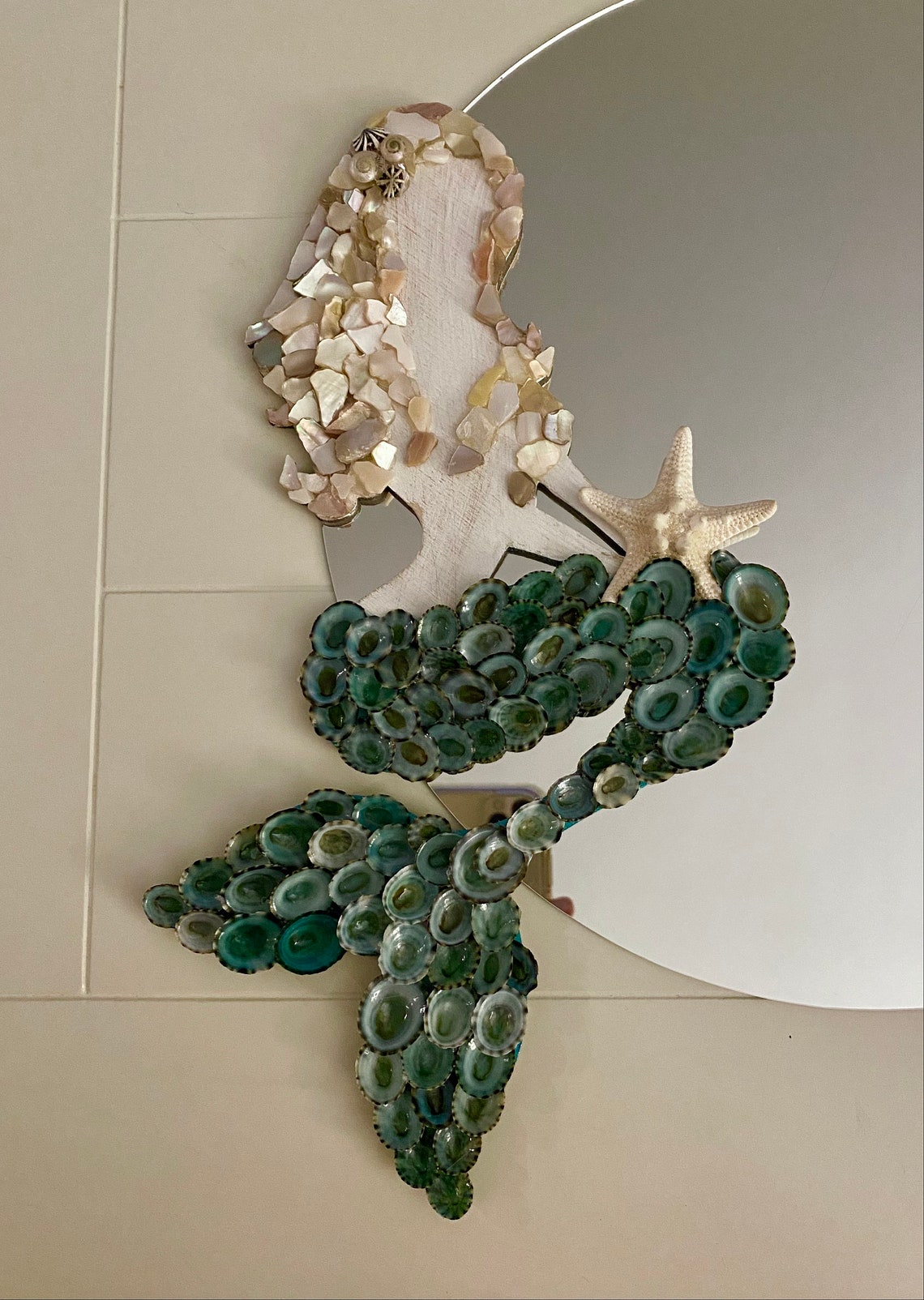 Mermaid and Starfish Wall Mirror - Etsy