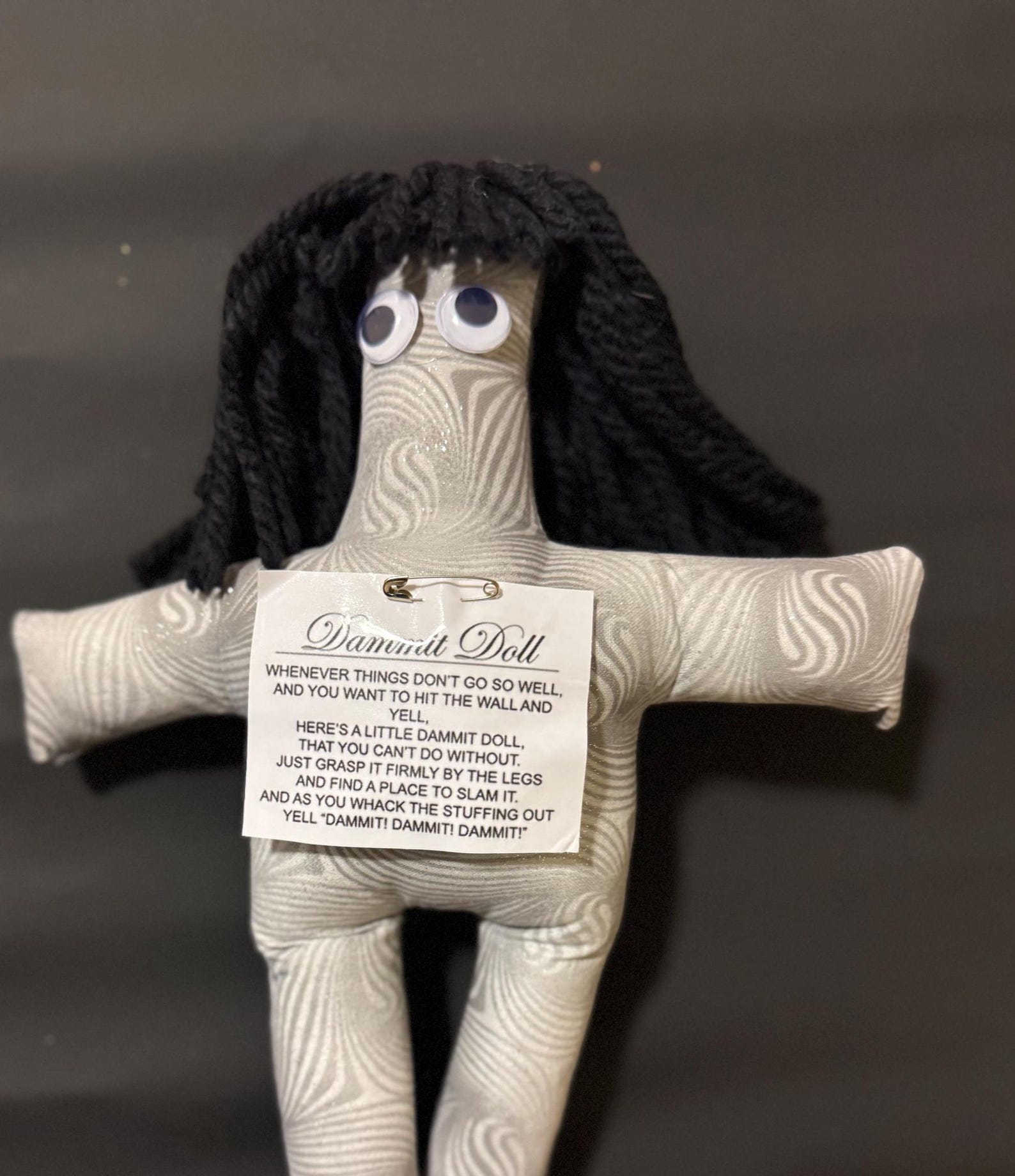 Dammit Doll - Gray Sparkle - Etsy