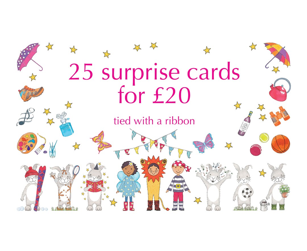 25 Different Surprise Cards Tied With a Ribbon - Etsy