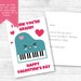 Grand Piano Valentine Cards for Piano Students, Printable Valentines ...