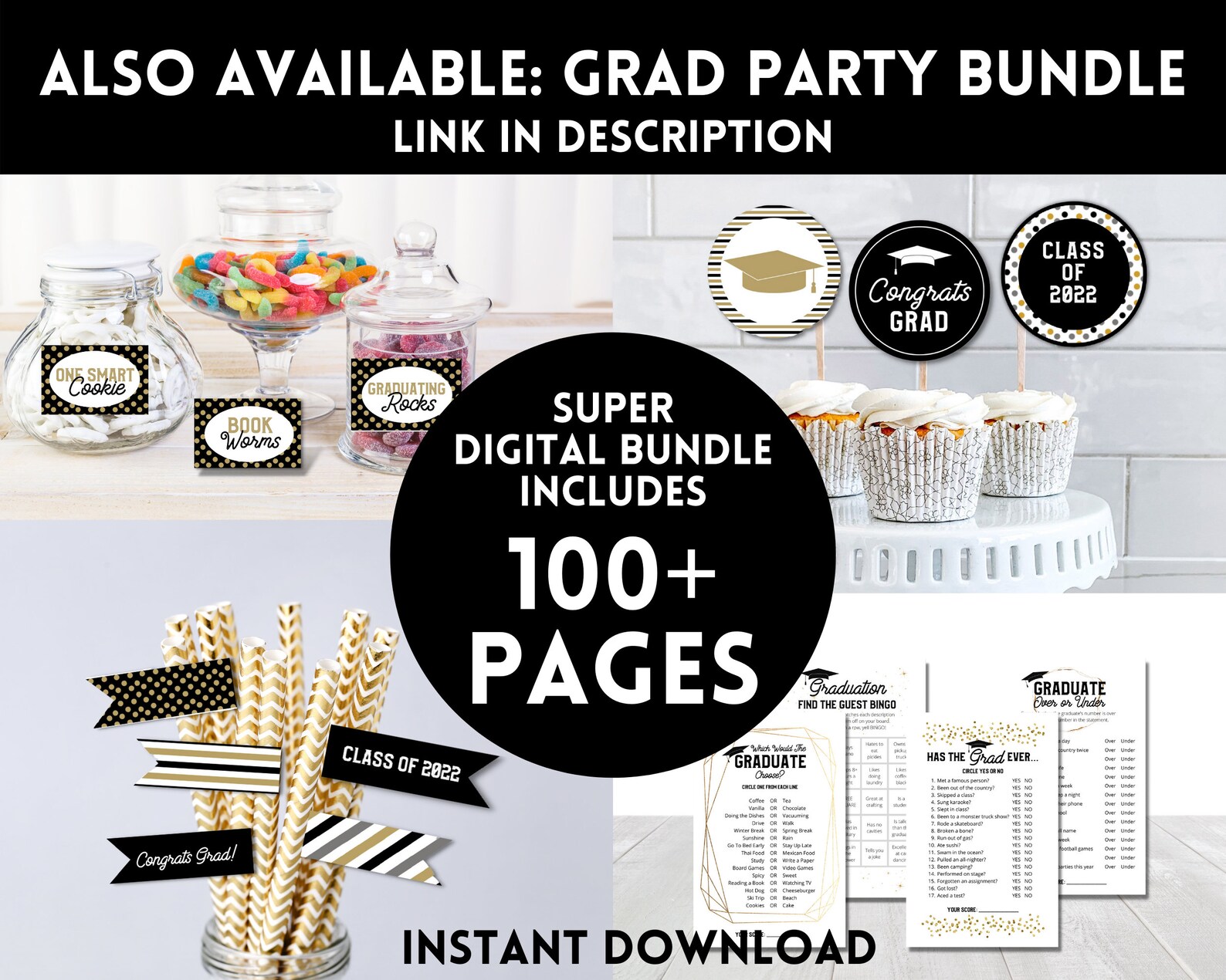 Graduation Candy Labels Graduation Sweet Table Candy Buffet | Etsy