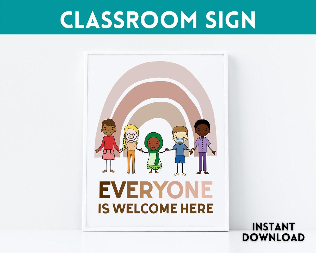 Racial Equality Classroom Sign Classroom Posters School - Etsy
