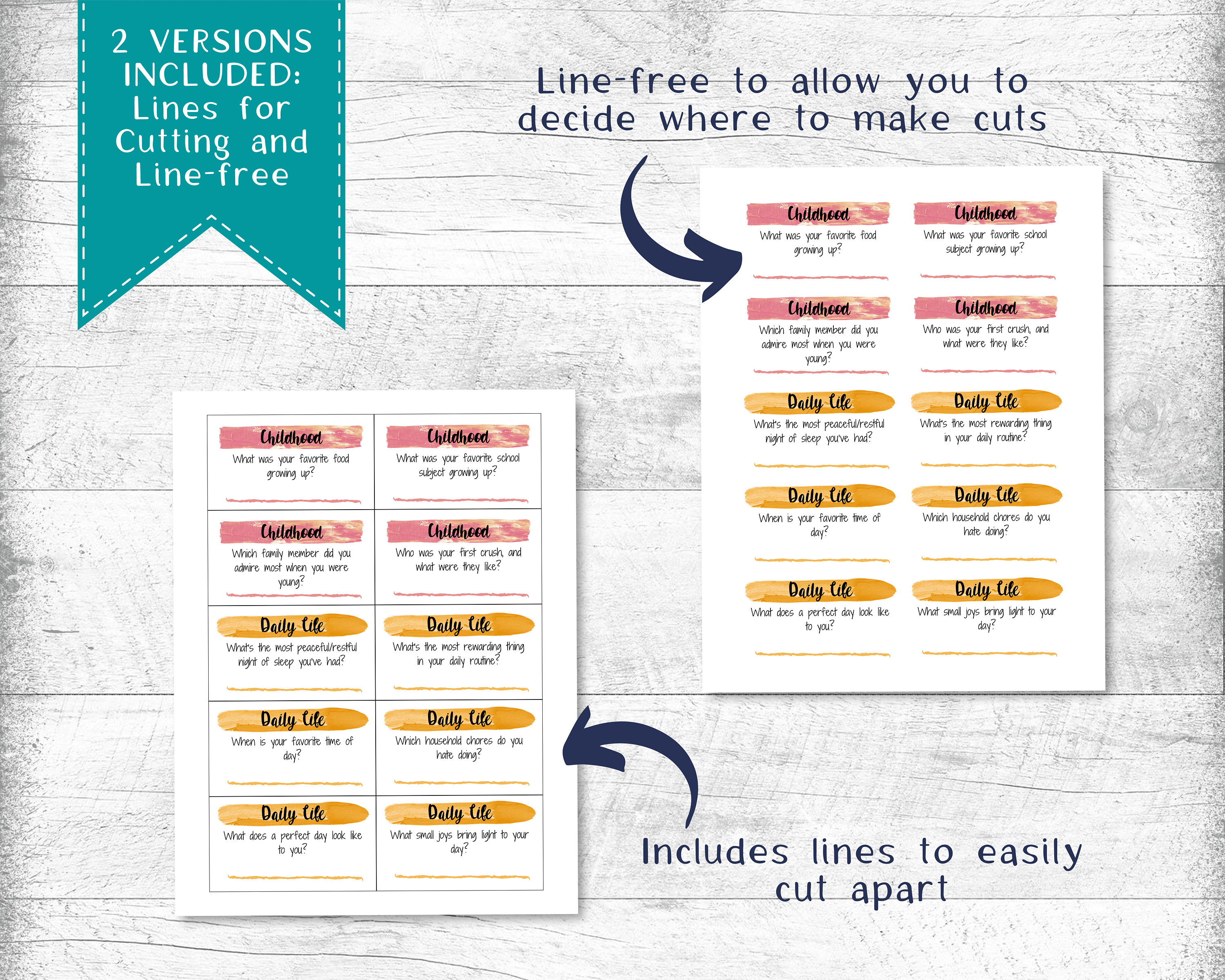 Printable Conversations Cards for Couples, Date Night Cards ...
