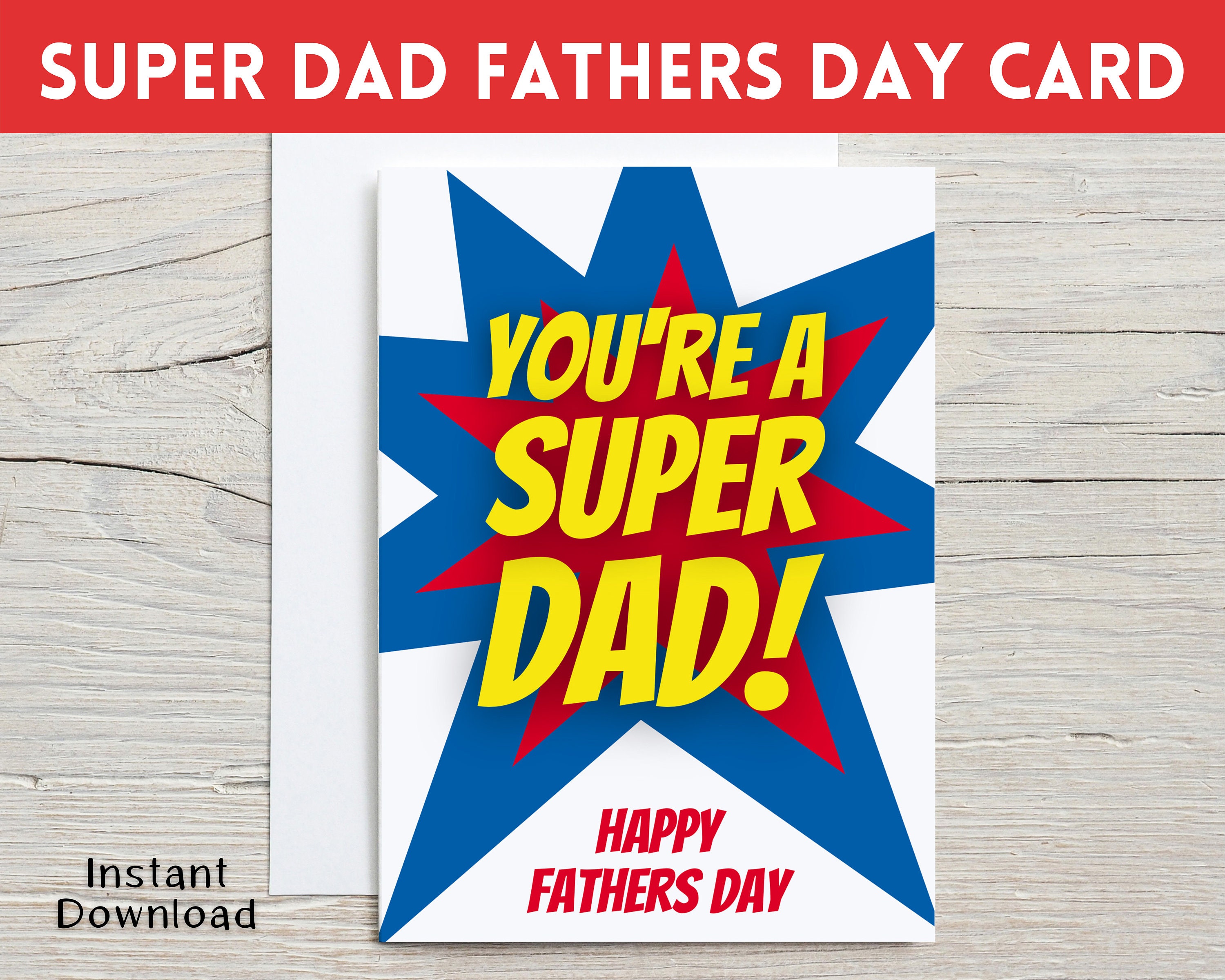 Superhero Dad Fathers Day Card Super Dad Card Superhero Dad - Etsy Canada