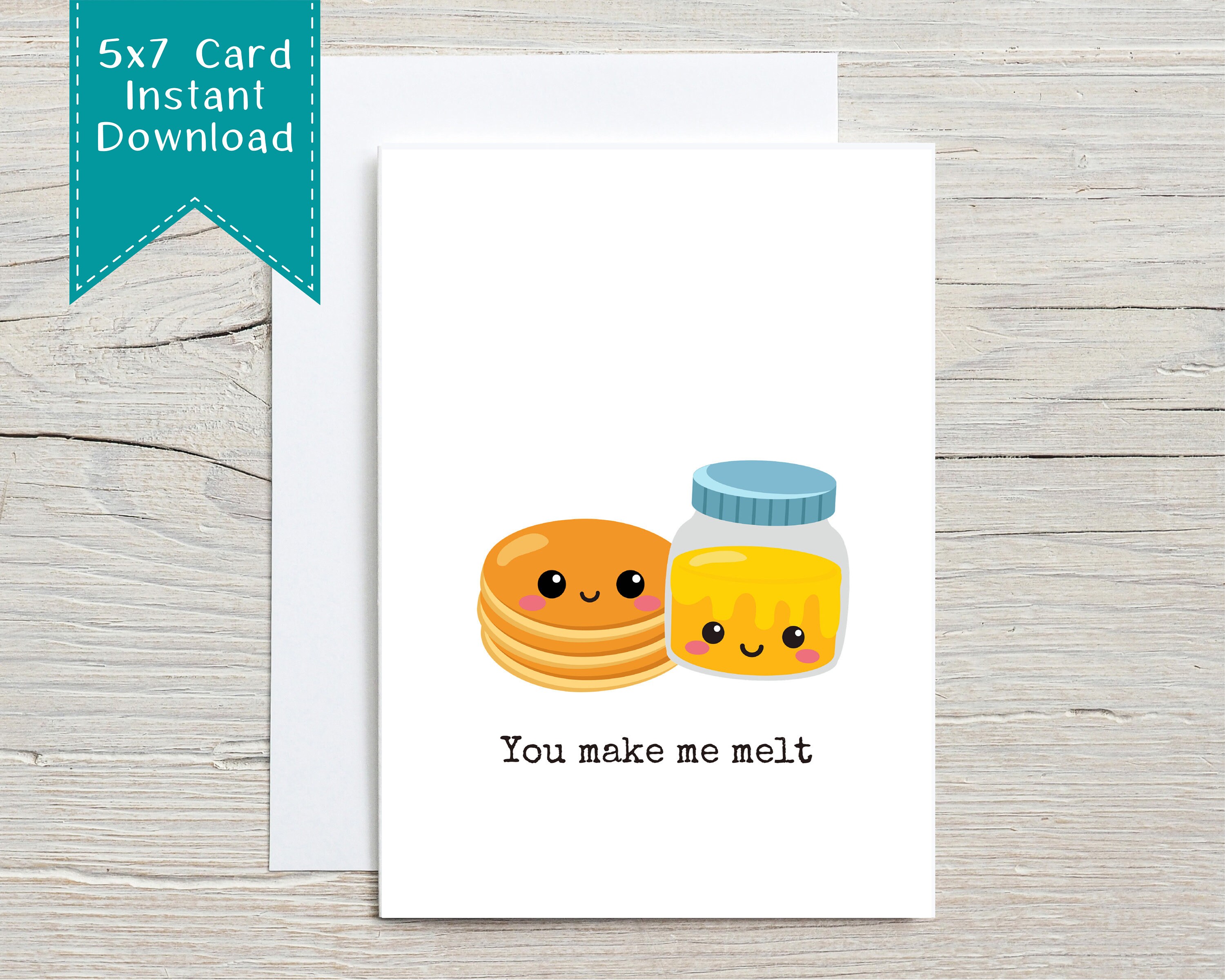 Pancakes & Butter Card Funny Valentine Card Valentine for Him ...