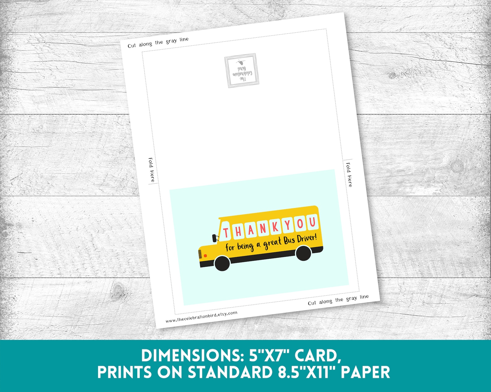 Bus Driver Thank You Card, Bus Driver Appreciation, School Bus Driver ...