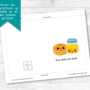 Pancakes & Butter Card | Funny Valentine Card | Valentine for Him ...