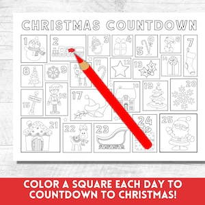 Christmas Countdown, Advent Calendar, Advent Calendar for Kids ...