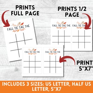 Fall Tic Tac Toe Printable, Fall Tic Tac Toe, Autumn Tic Tac Toe, Tic ...