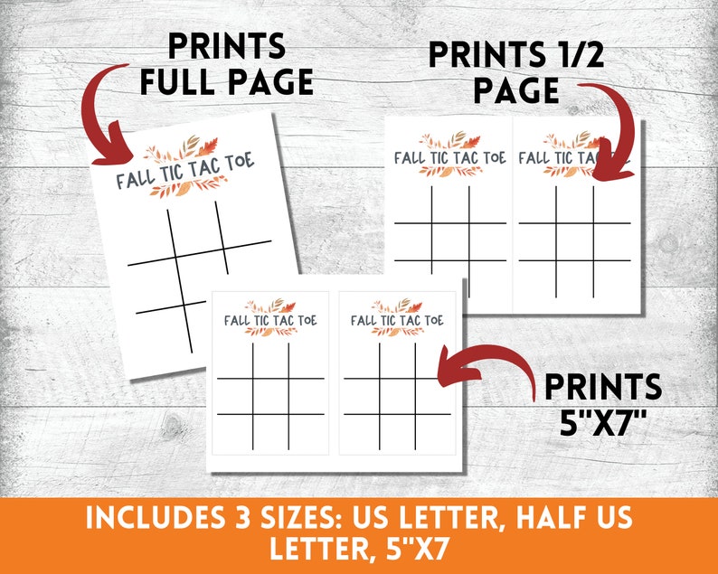 Fall Tic Tac Toe Printable, Fall Tic Tac Toe, Autumn Tic Tac Toe, Tic ...