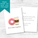 Coffee & Donuts Card, Funny Valentine Card, Best Friend Card ...
