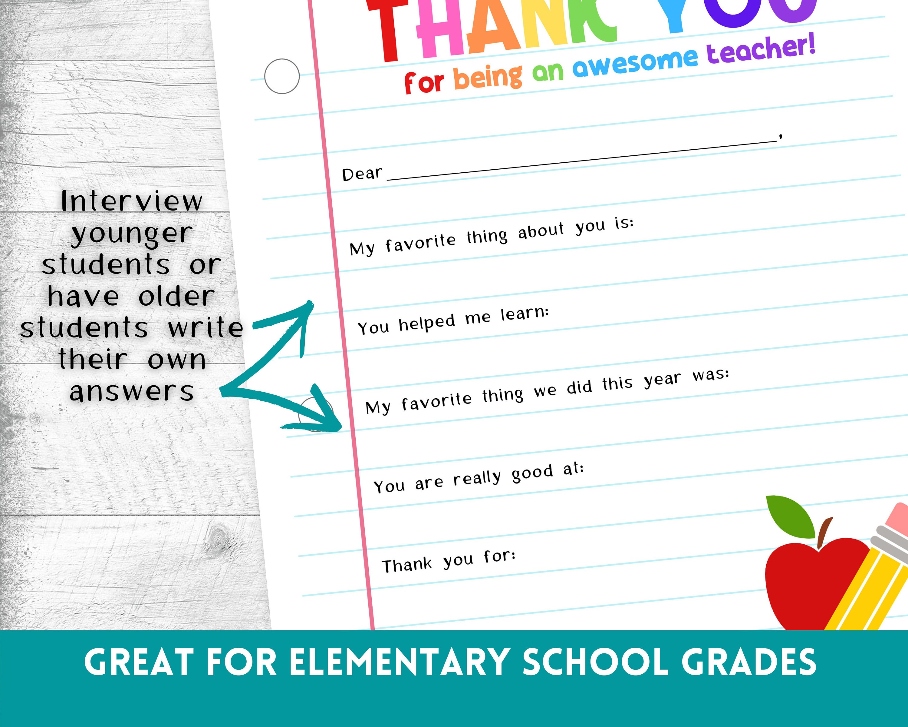 Teacher Appreciation Activity, Teacher Appreciation Gift, Teacher ...