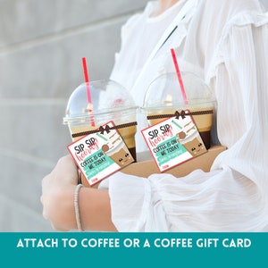 Sip Sip Hooray Coffee is on Me Today Tag, Administrative Day Gift ...