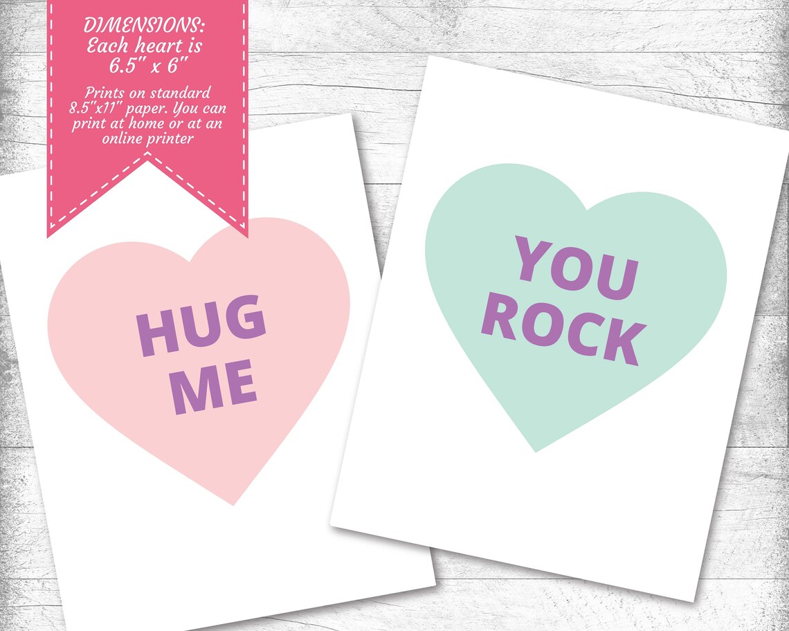 Candy Heart Banner | Valentines Day Printable Banner | Galentines Day ...