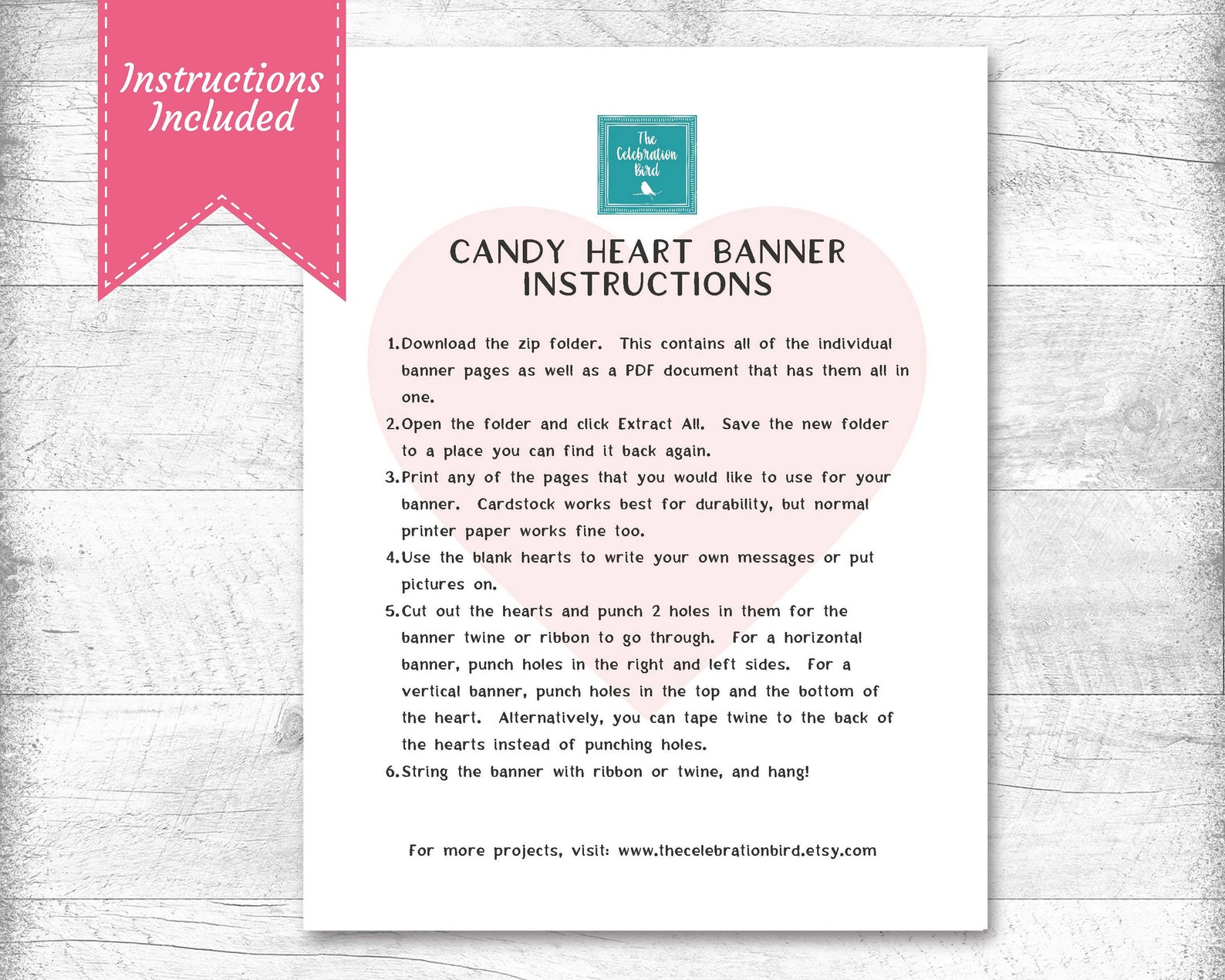 Candy Heart Banner | Valentines Day Printable Banner | Galentines Day ...